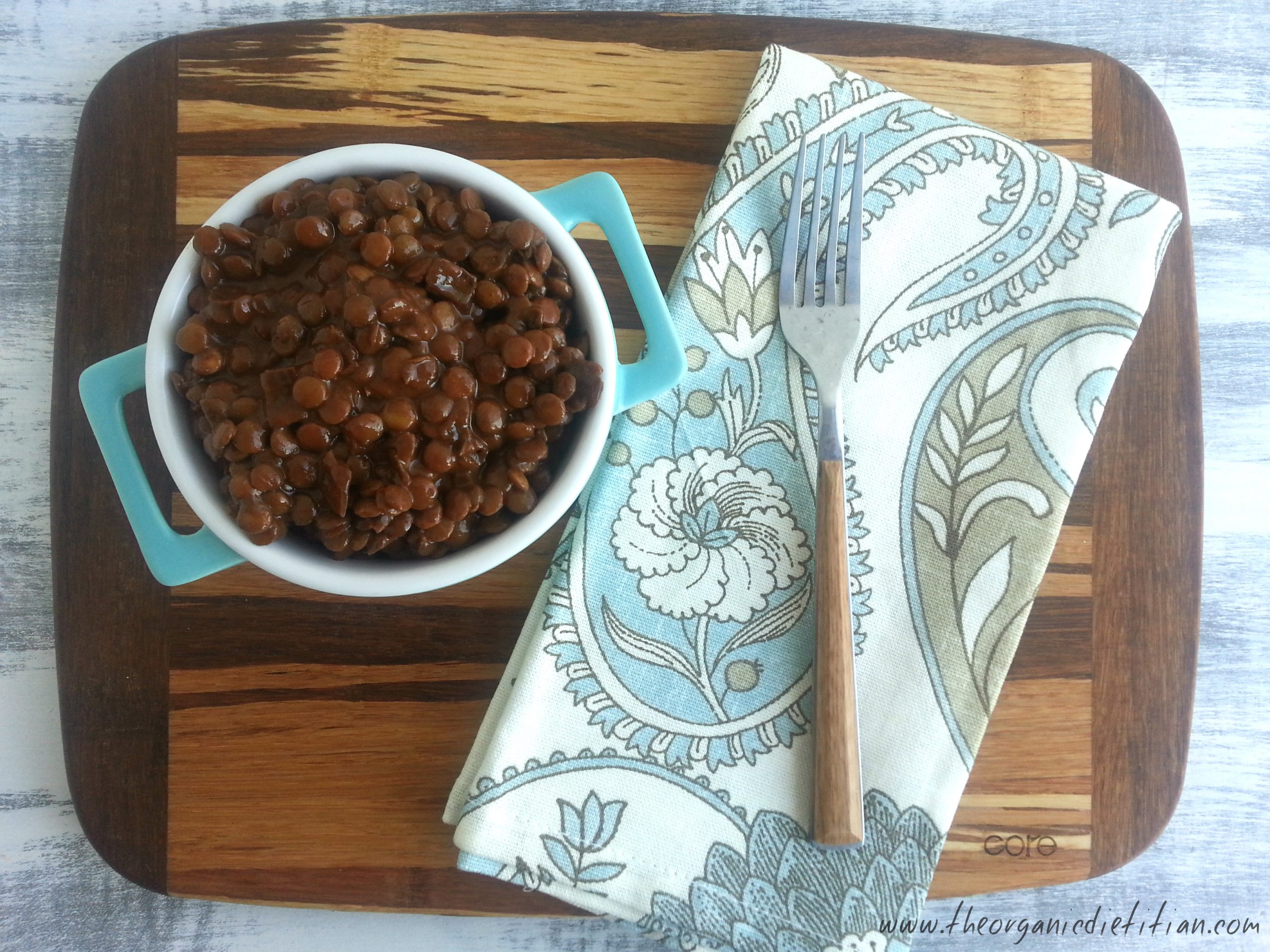 BBQ Baked Lentils - The Organic Dietitian
