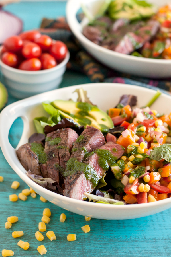 Summer Sirloin Salad with Basil Vinaigrette: A Quick Summertime Meal ...