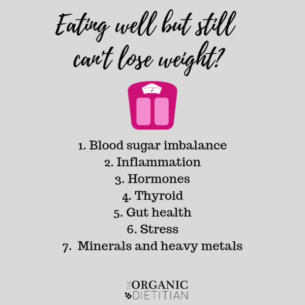 7 Reasons You're Struggling to Lose Weight - The Organic Dietitian